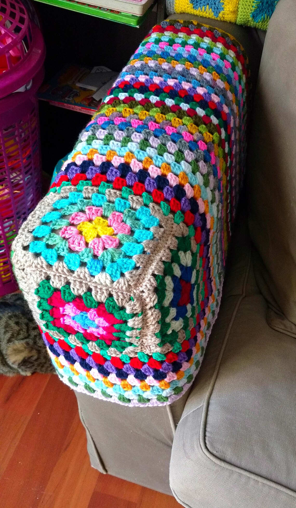 CUSTOM Sofa Arm Rest Covers. Crochet Couch Recliner Cat - Etsy Italia