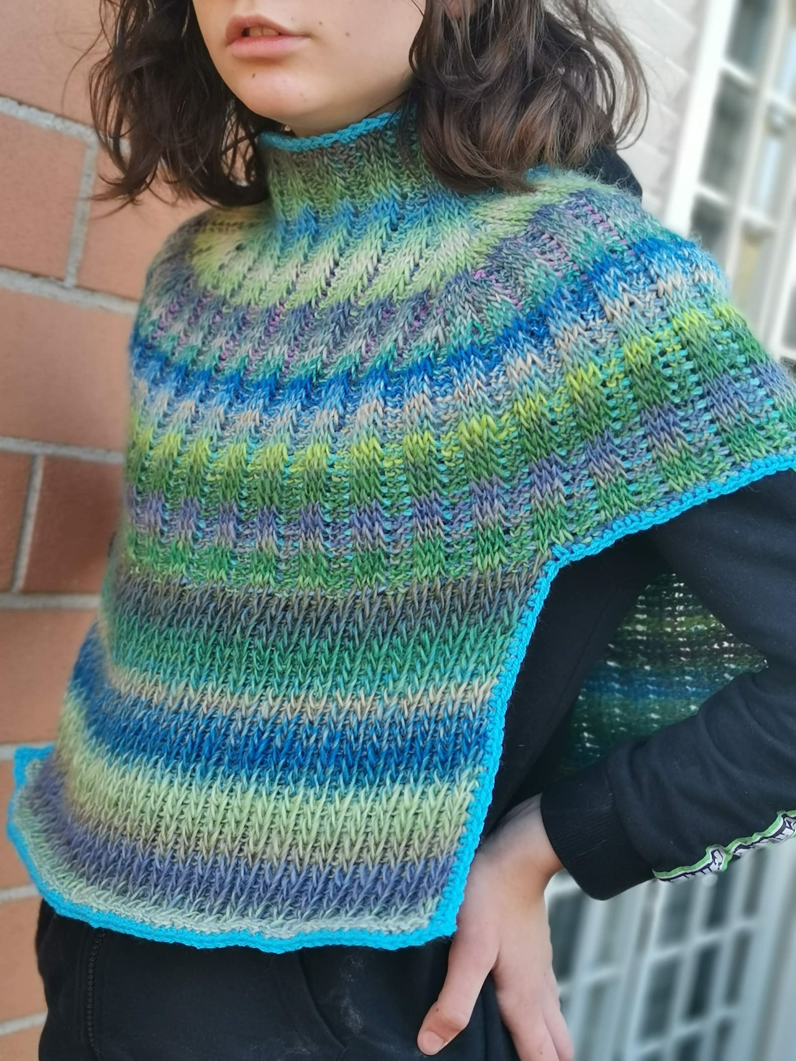 Tunisian Crochet PATTERN for Poncho Cape With Raglan Yoke. - Etsy