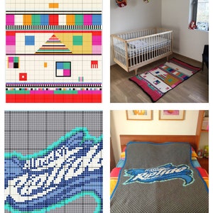 Custom Personalised Blanket Graphghan From Own Logo Picture Drawing ...