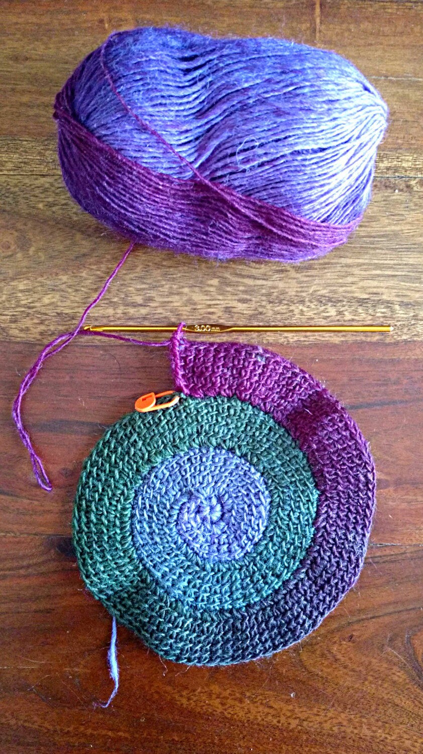 Tunisian crochet. Spiral round centerpiece Table Settings - Etsy.de