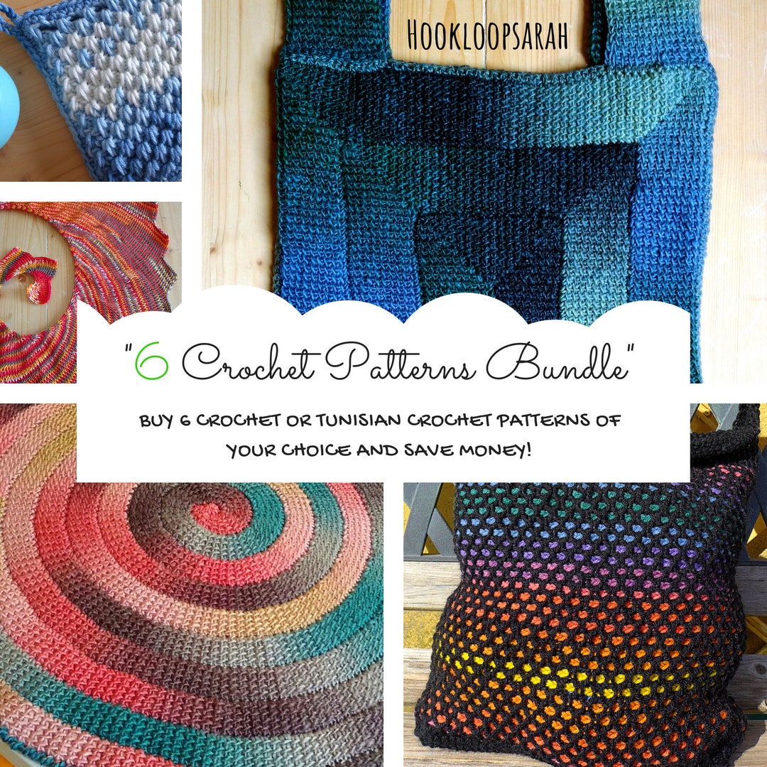 Crochet Pattern Pack Bundle. Any 6 Crochet Patterns Choice. Buy Six and ...