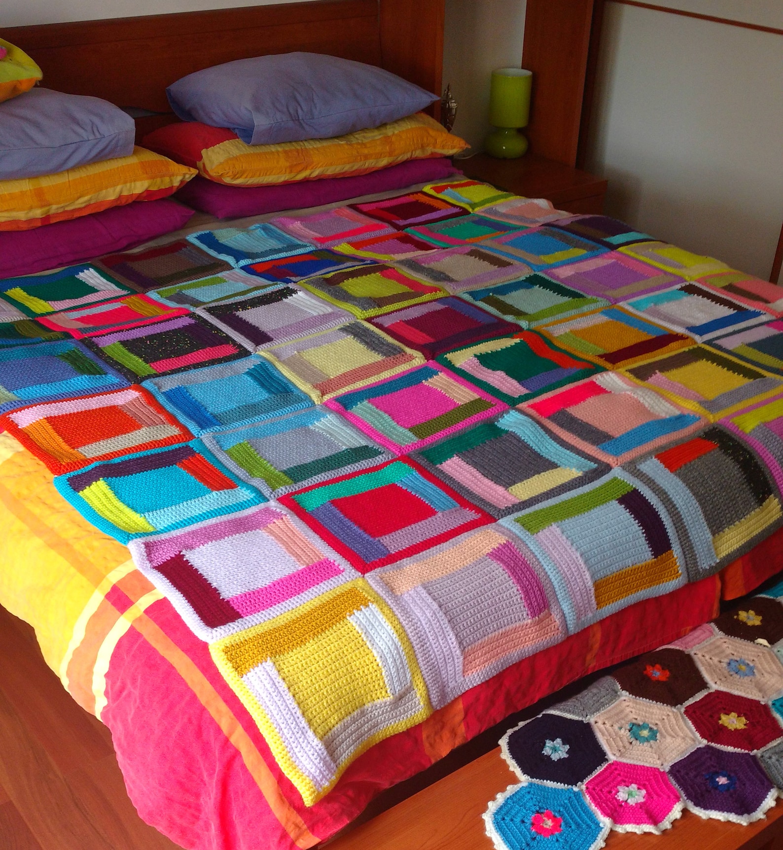 Crochet PATTERN for Log Cabin Blanket. Traditional America - Etsy Italia