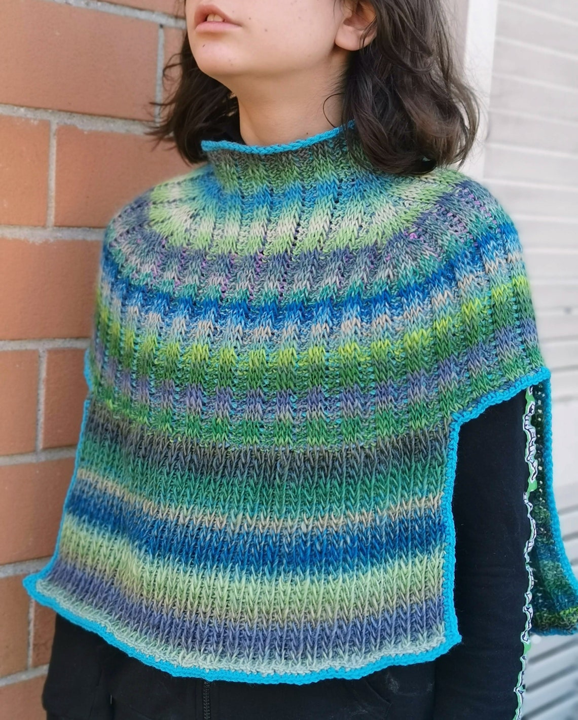 Tunisian Crochet PATTERN for Poncho Cape With Raglan Yoke. - Etsy