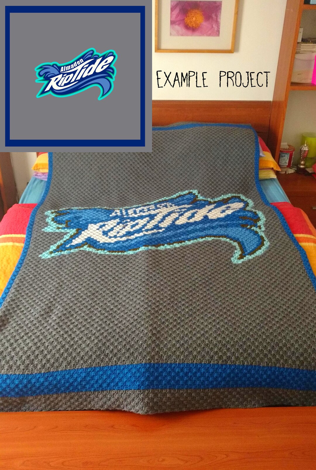 Custom Personalised Blanket Graphghan From Own Logo Picture Drawing ...