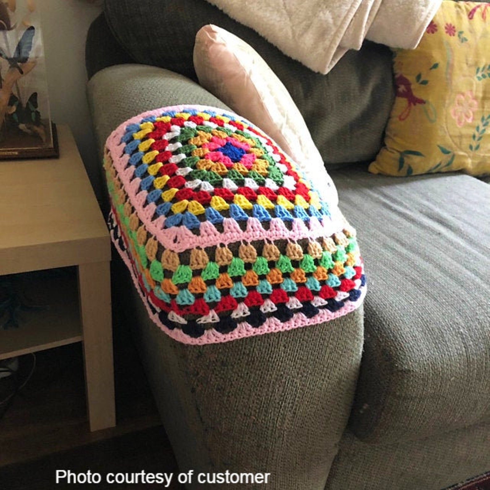 CUSTOM Sofa Arm Rest Covers. Crochet Couch Recliner Cat - Etsy