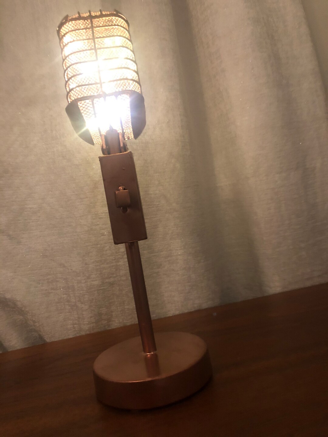 Illuminated Lamp Retro Microphone Lamp Home Decor Accent Lamp Wedding ...