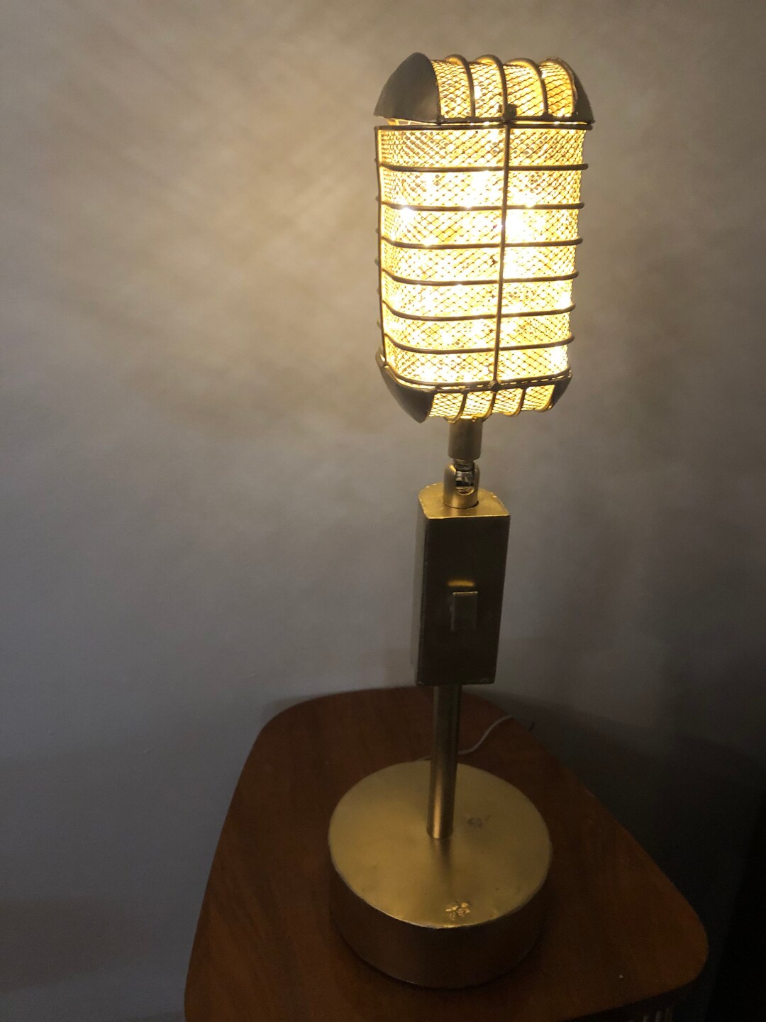 Illuminated Microphone Lamp Vintage Microphone Lamp Gift for Teenager ...