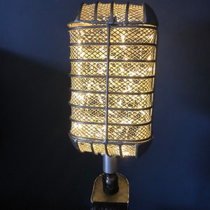 Nostalgic Microphone Lamp Retro Microphone Table Lamp LED Lights ...