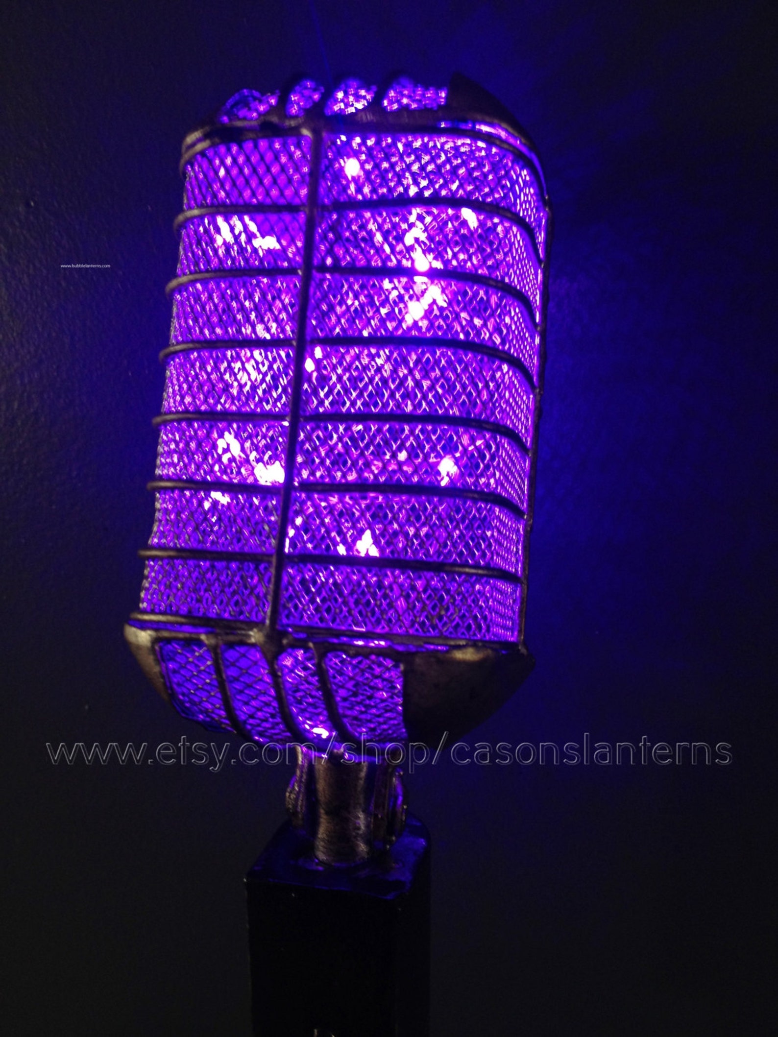 Illuminated Retro Microphone Lamp Metal Home Decor Vintage - Etsy