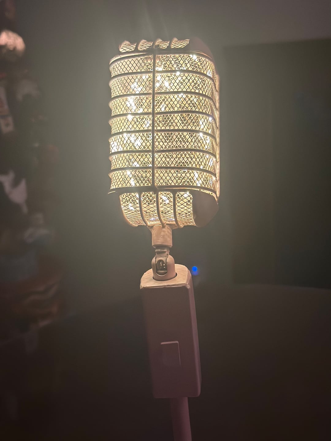 Illuminated Microphone Lamp Pink Microphone Gift for Her Home Decor ...