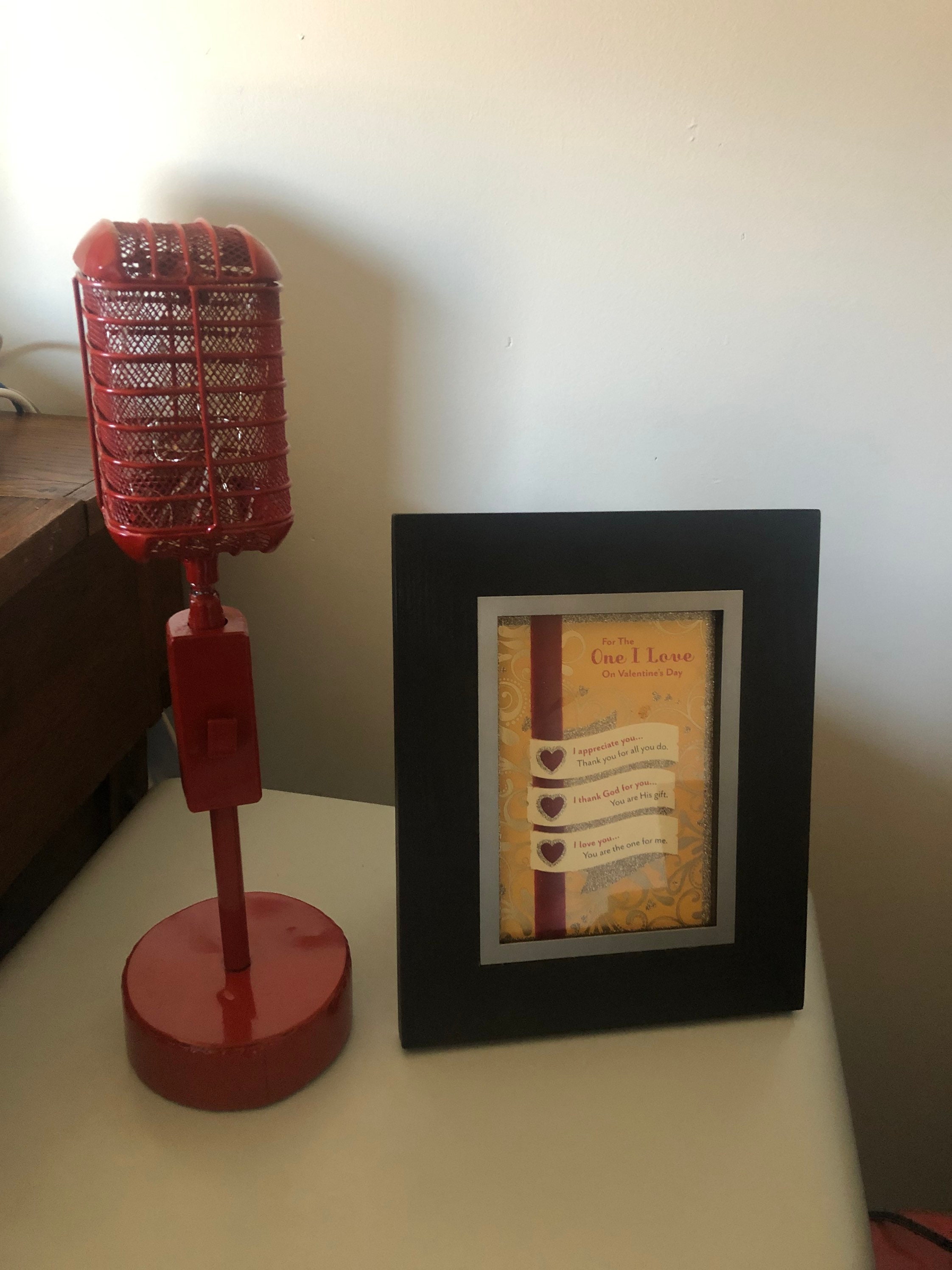 Illuminated Retro Microphone Lamp Metal Decor Home Accent Lamp - Etsy