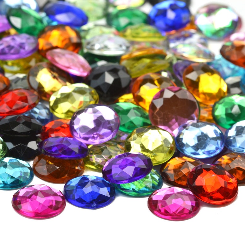 10mm Various Colours Colors Chamfered Face Multifaceted Resin | Etsy