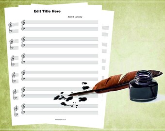 Printable Sheet Music - Etsy