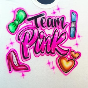 Airbrush Team Pink Gender Reveal Shirt Design | Free Shipping - Etsy