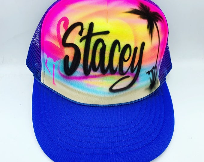 Airbrush Custom Beach Hats Free Shipping - Etsy