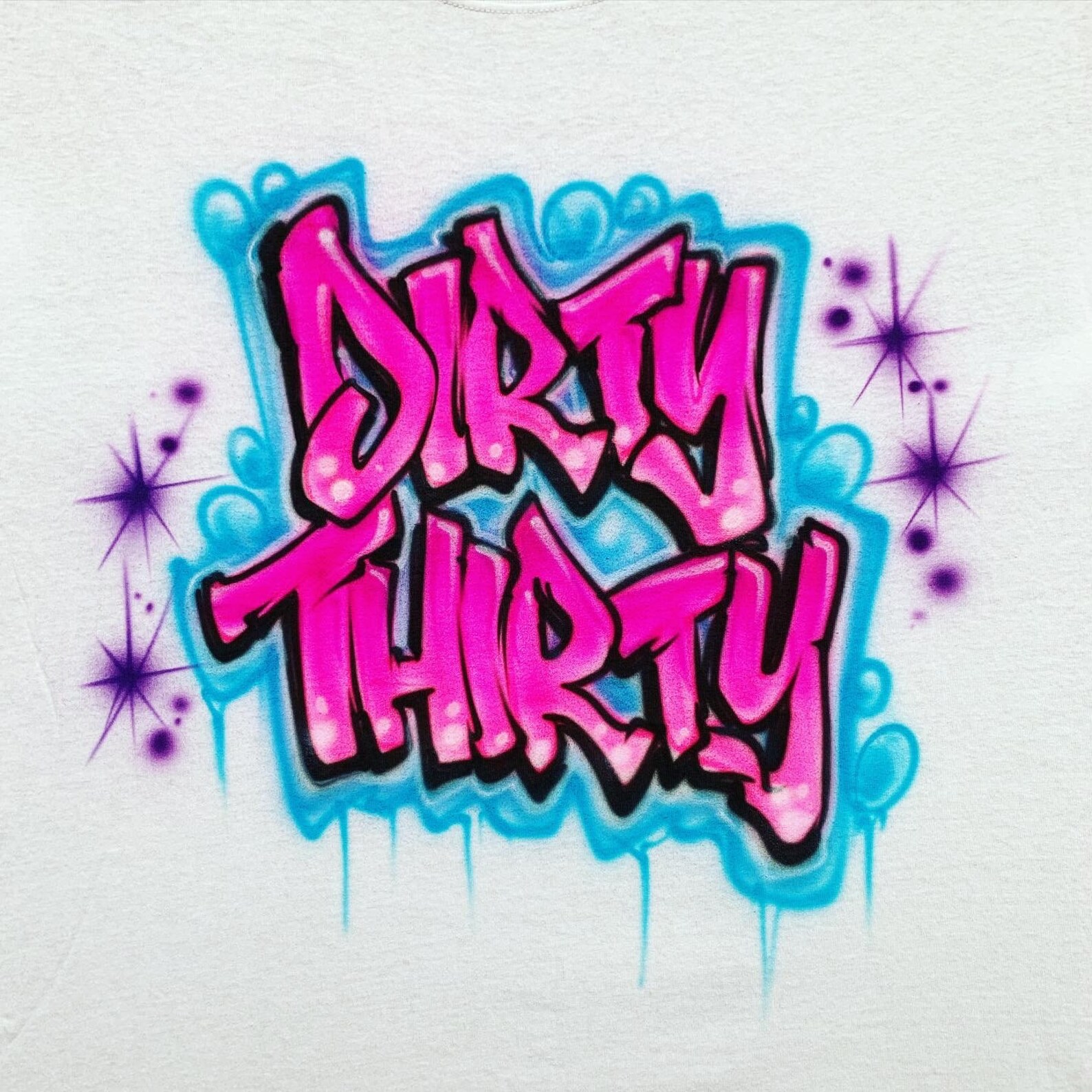Airbrush Dirty Thirty Shirt Design | Free Shipping - Etsy