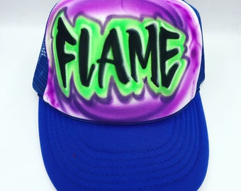 Airbrush Graffiti Hat Design Free Shipping | Etsy
