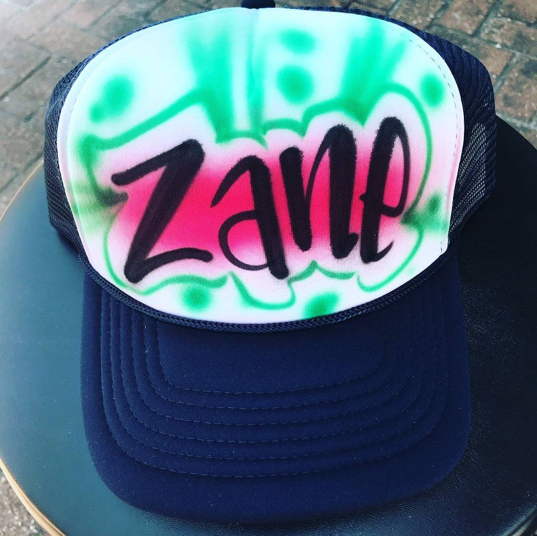 Airbrush Custom Graffiti Hat Design Free Shipping | Etsy