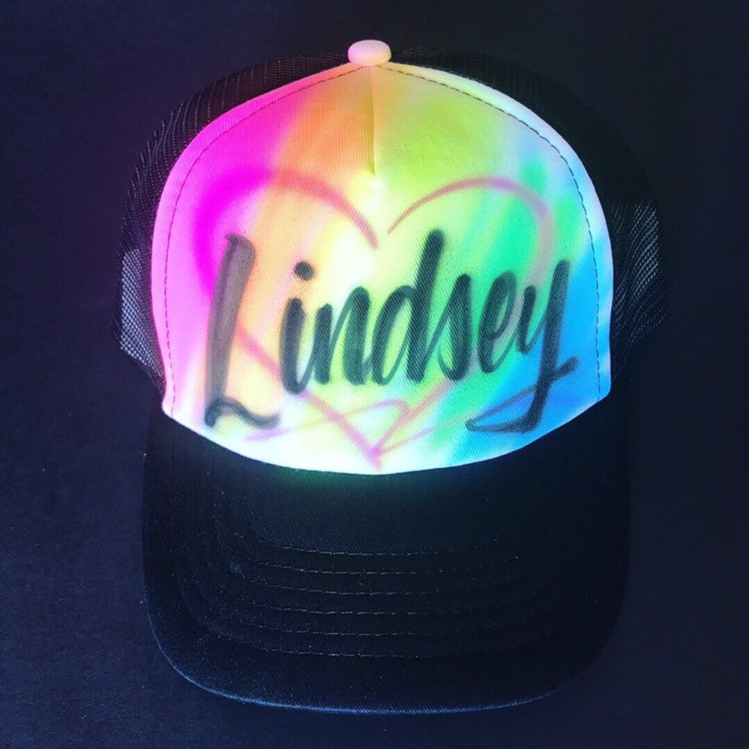 Airbrush Rainbow Hat Design | Free Shipping - Etsy