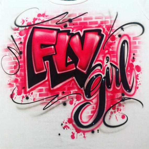 Airbrush Fly Girl Shirt Design Free Shipping - Etsy