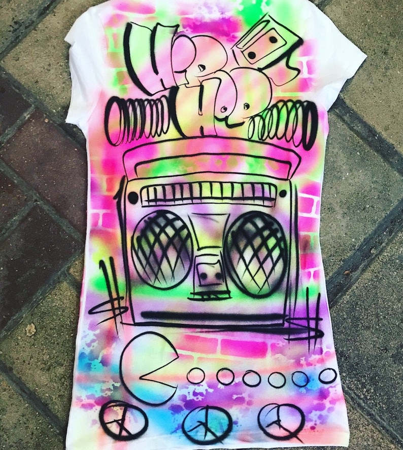 Airbrush Hip Hop Shirt Design | Free Shipping - Etsy