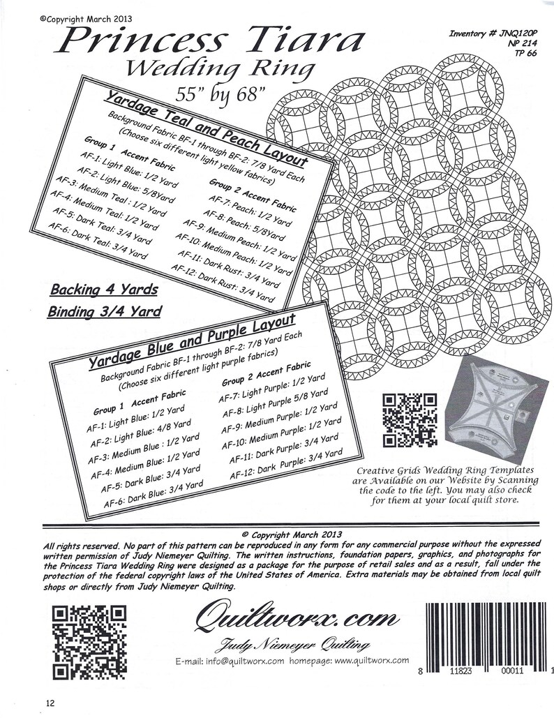 PRINCESS TIARA - Foundation Paper Piecing Quilt Pattern - Quiltworx - Etsy