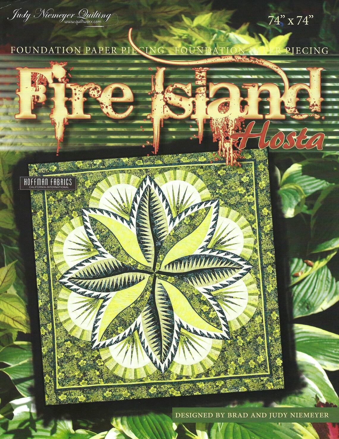FIRE ISLAND HOSTA - Foundation Quilt Pattern - Quiltworx - Etsy