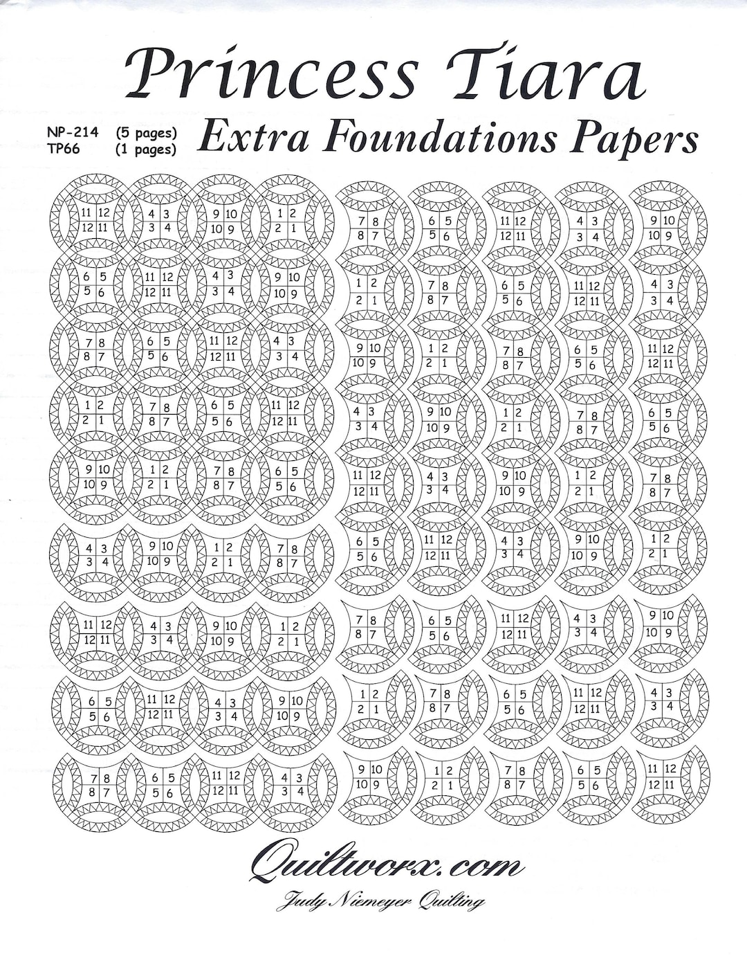 PRINCESS TIARA - EXTRA Foundation Papers - Rare Quiltworx - Etsy