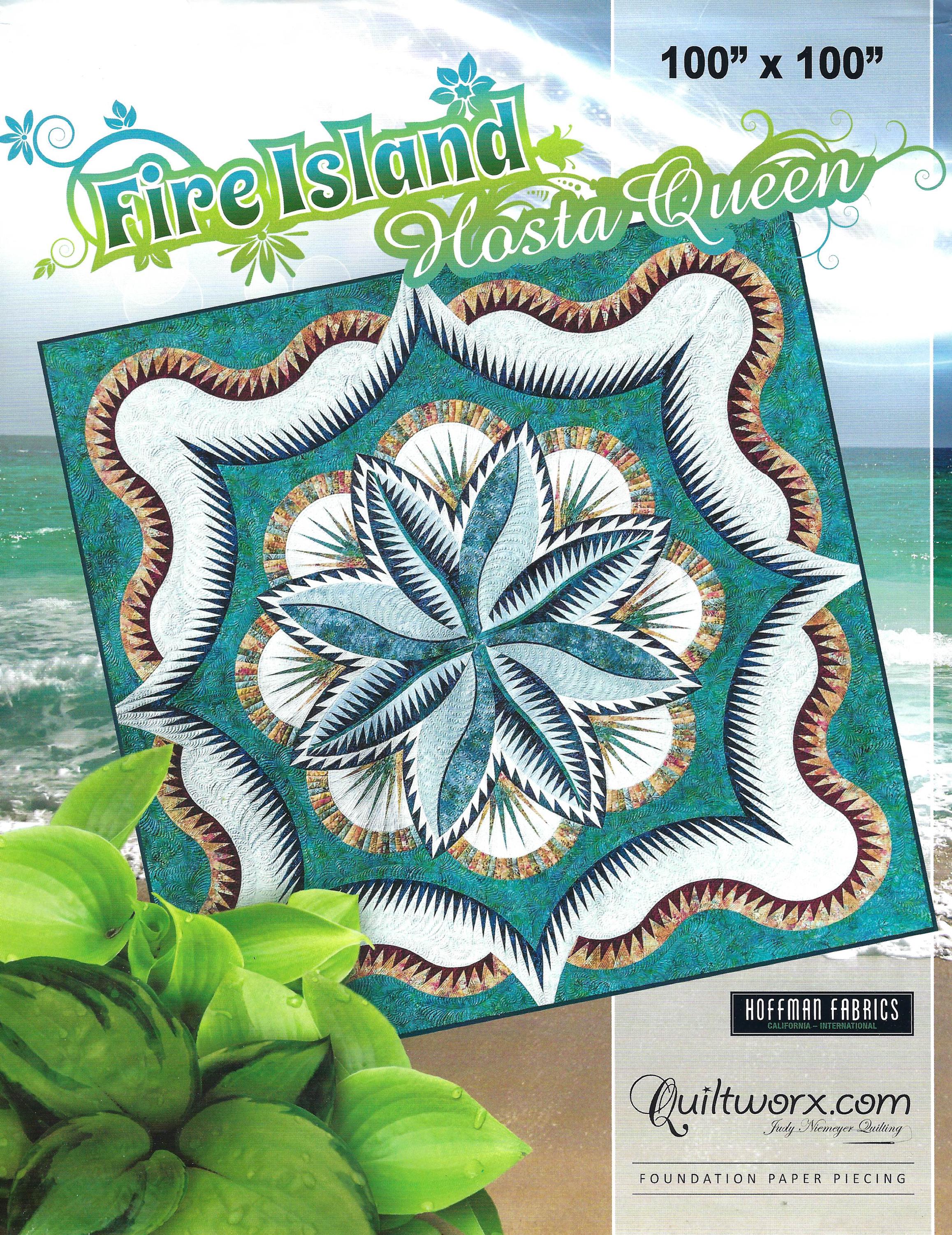 FIRE ISLAND HOSTA Queen - Foundation Quilt Pattern - Quiltworx - Etsy
