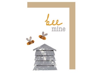 Bee Mine Handmade Card - Etsy