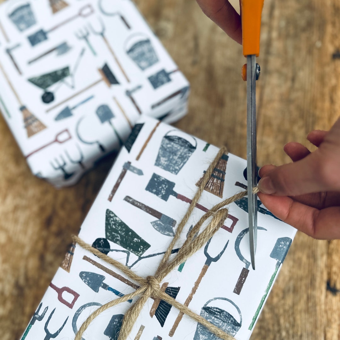 2 Sheets of Garden Tools Wrapping Paper - Etsy