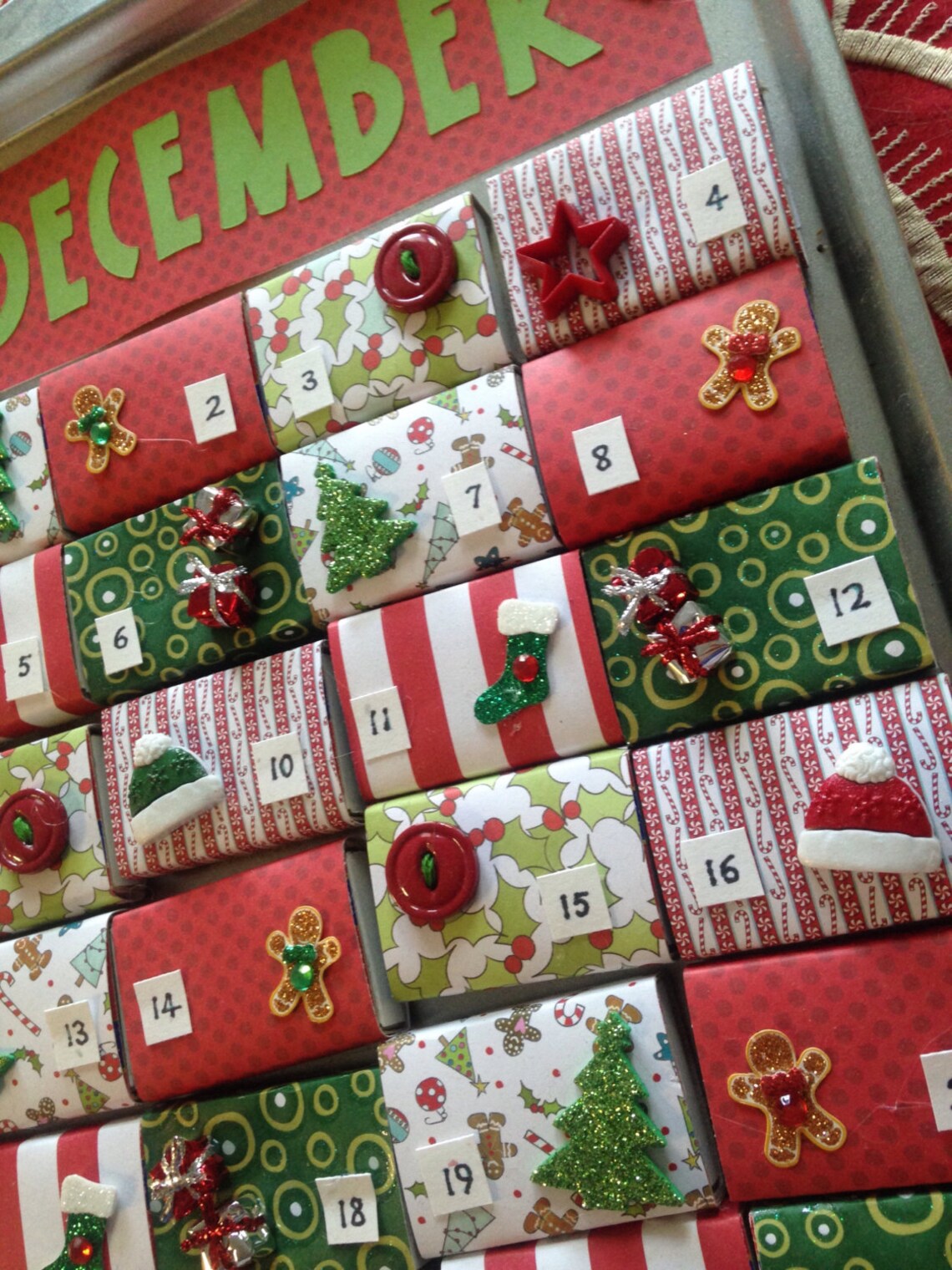Matchbox Magnetic Cookie Sheet Advent Calendar | Etsy