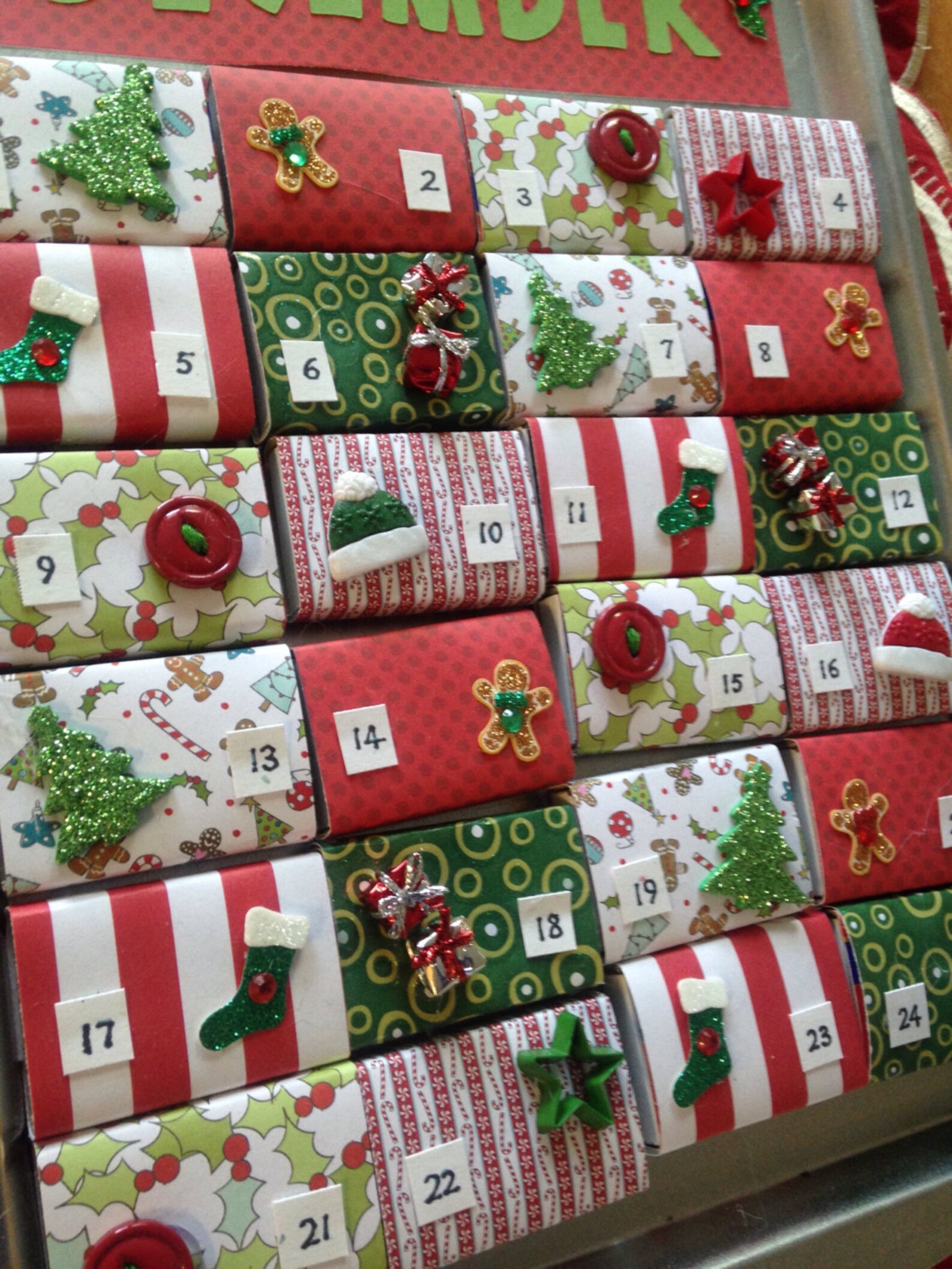 Matchbox Magnetic Cookie Sheet Advent Calendar | Etsy