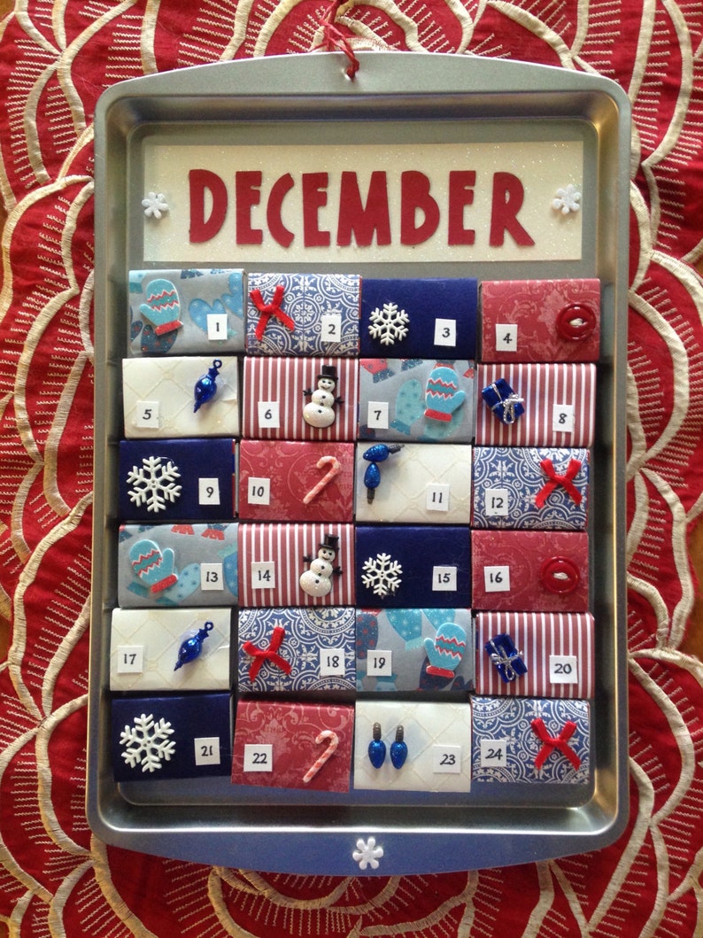 Matchbox Magnetic Cookie Sheet Advent Calendar | Etsy