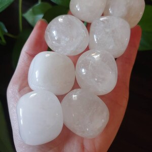 Snow Quartz Tumbled Stones Approximately 1" Natural Milky Quartz ...
