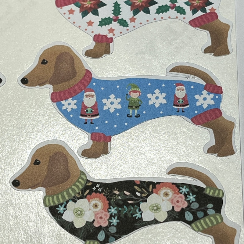 Red Wiener Dog Stickers - Etsy UK
