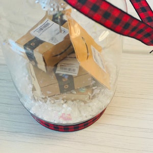 Amazon Inspired Christmas Ornament, Packages and Boxes Snow Globe Tree ...