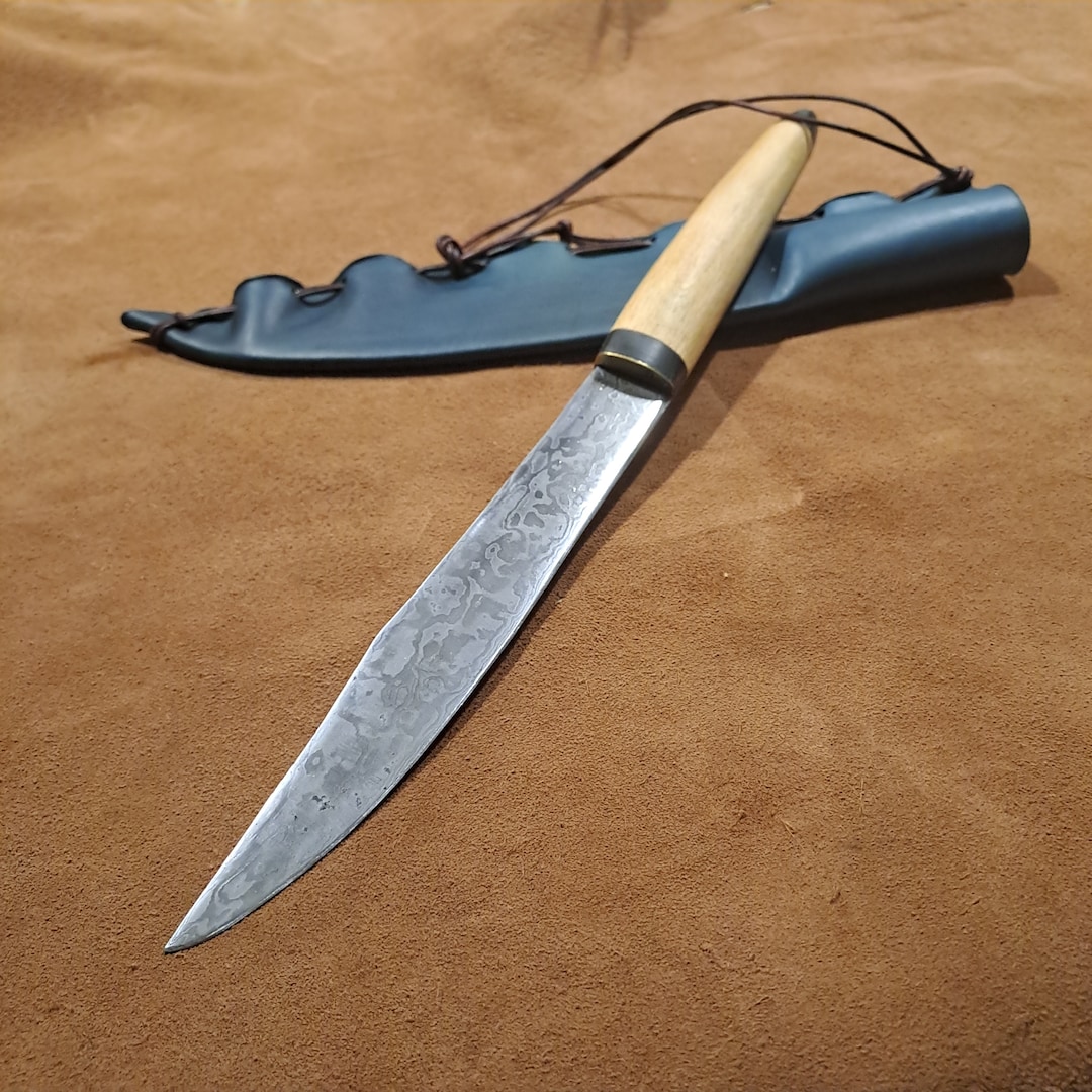 Hand Forged Patternwelded Saxon/viking Seax With Sheath - Etsy