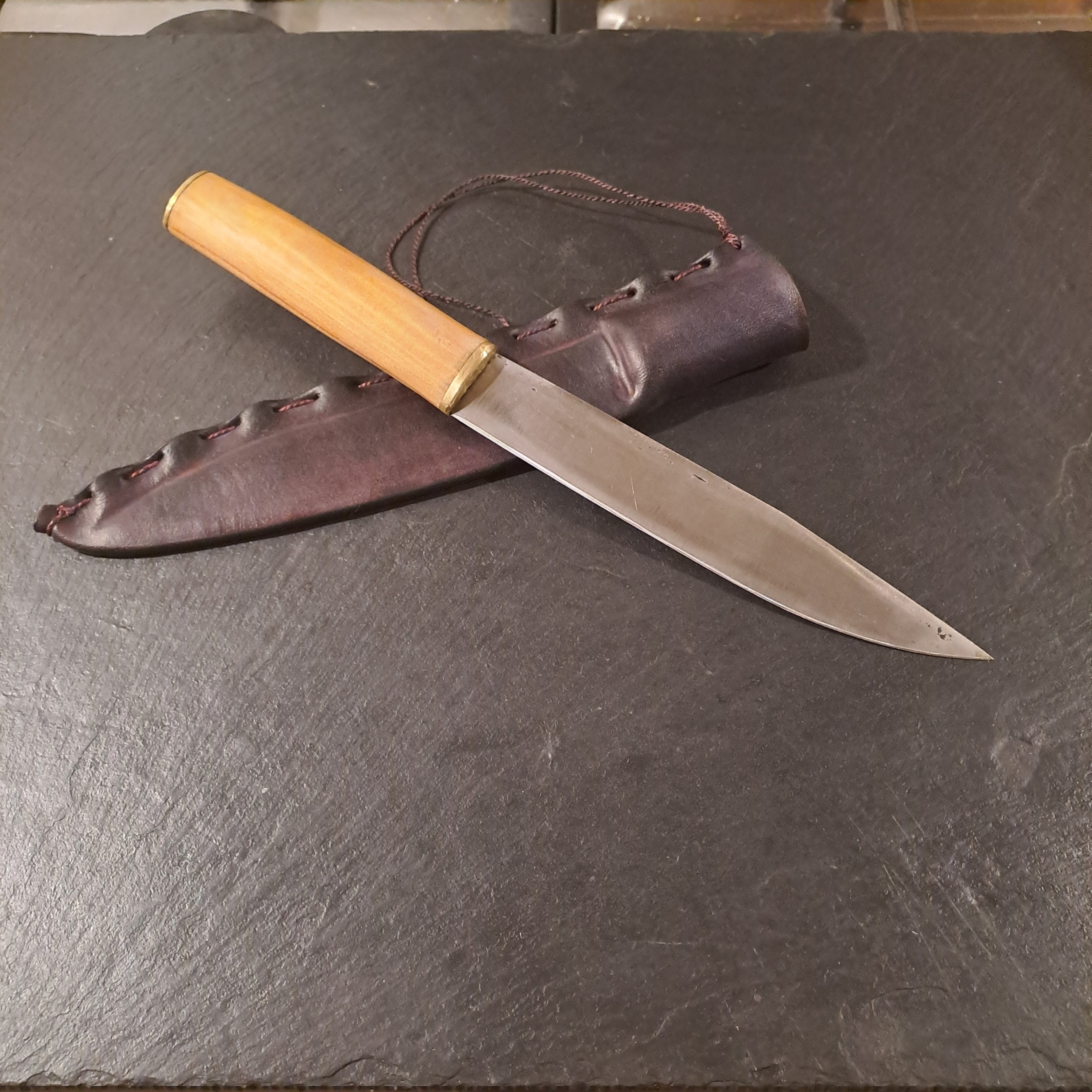 Hand Forged Narrow Seax and Sheath - Etsy