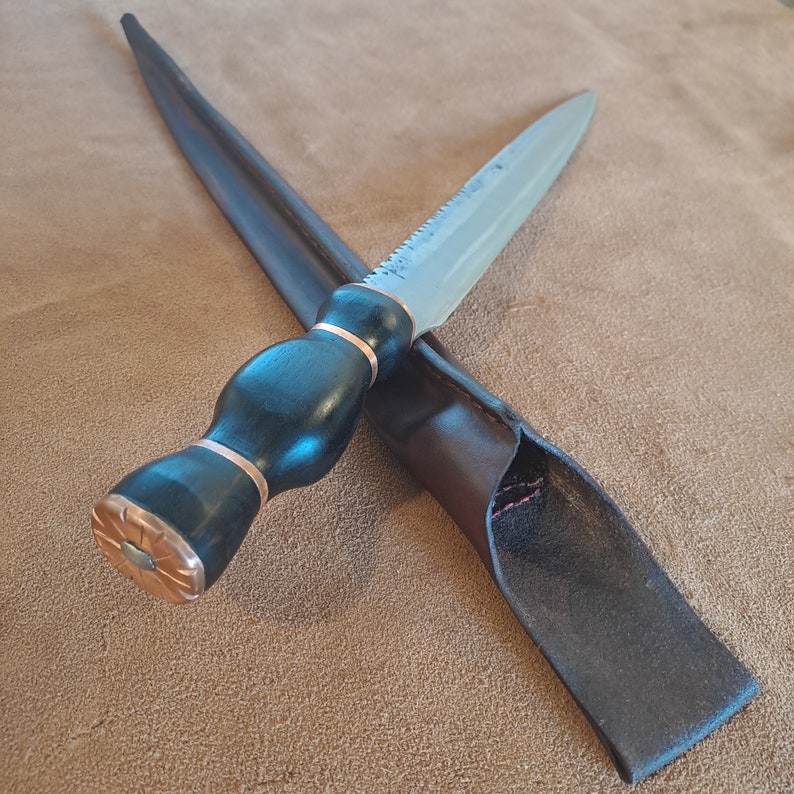 Hand Forged Scottish Dirk With Sheath - Etsy