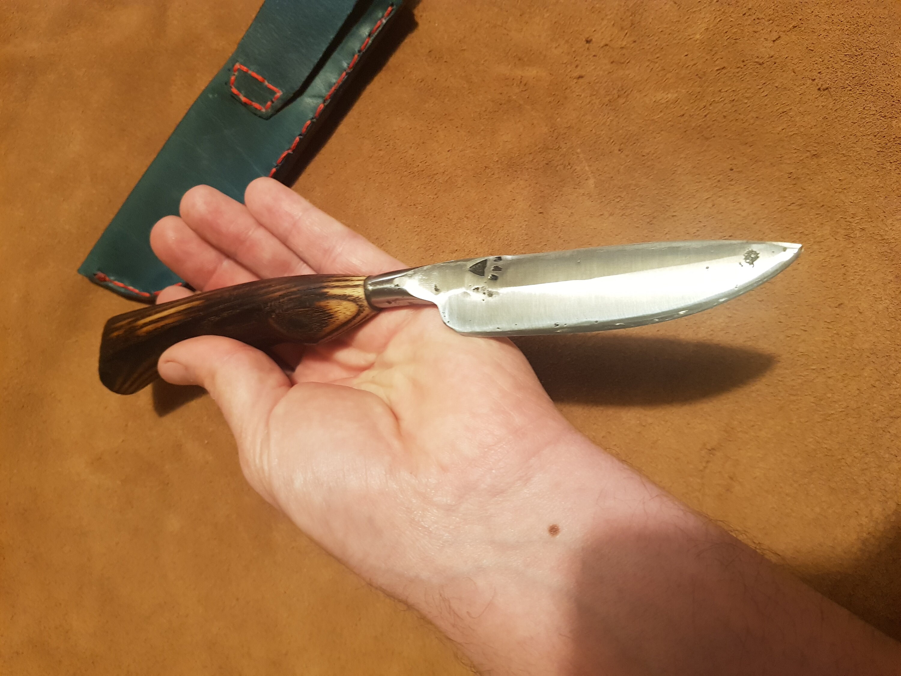 Hand Forged Integral Bolster Utility/belt Knife for Camping - Etsy