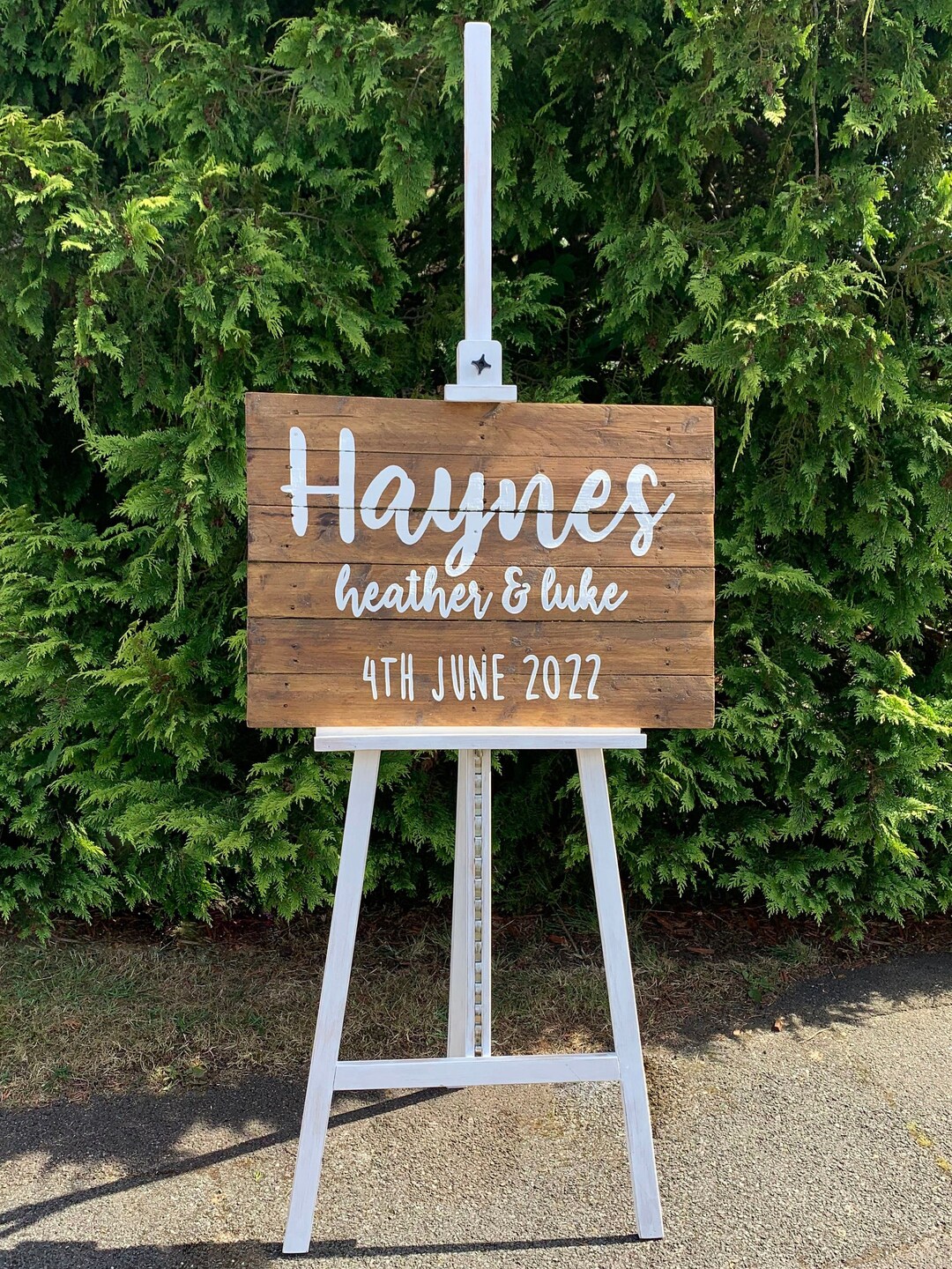 PERSONALISED Rustic Wedding 'welcome' Sign Wedding Signage Welcome Sign ...