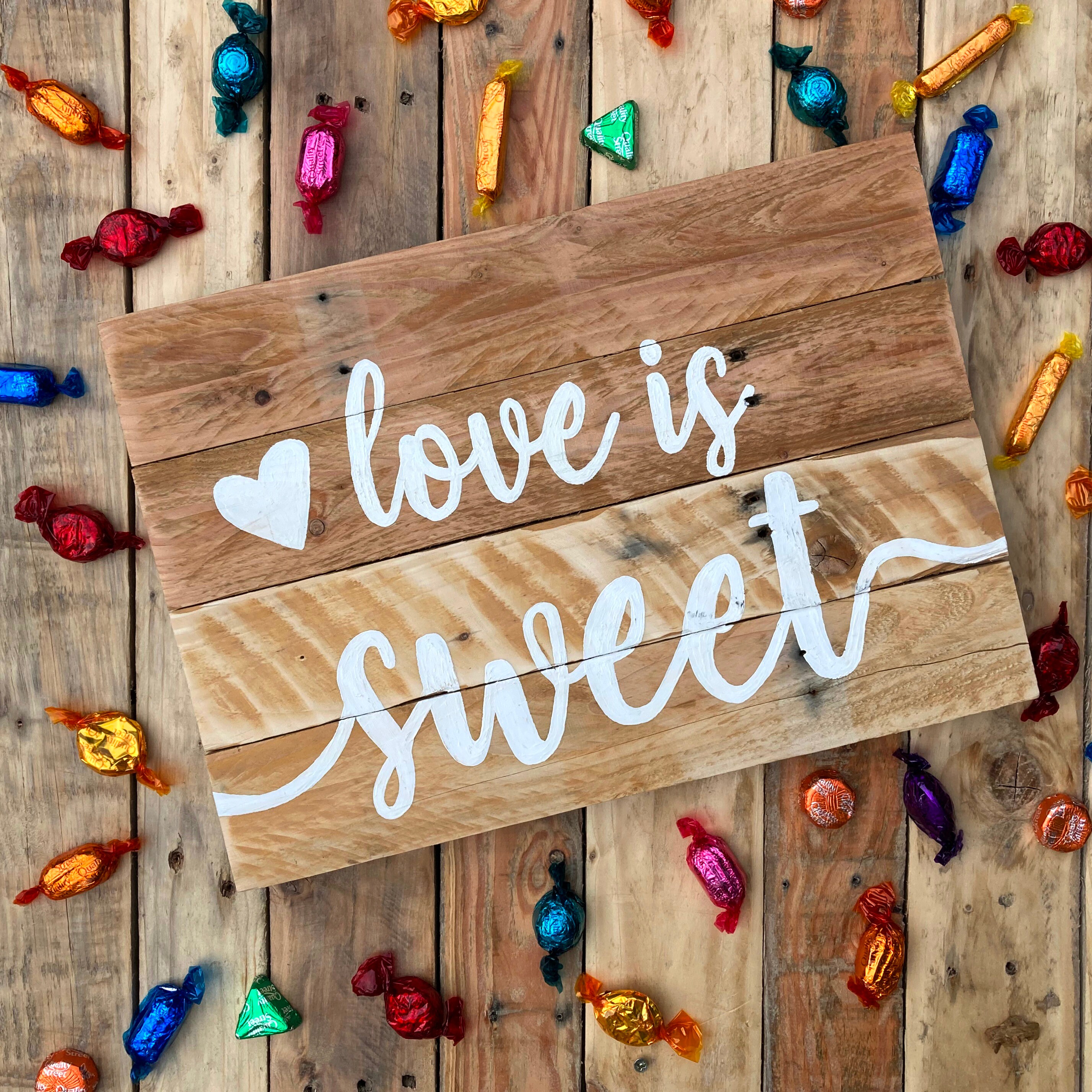 Sweet Table/cart Sign Handmade Rustic 'love is Sweet' - Etsy