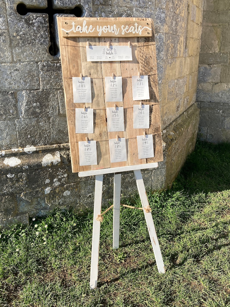 PERSONALISED Wedding Table Plan Rustic Wooden Table Plan - Etsy UK