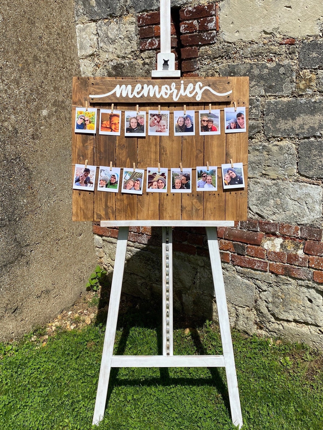PERSONALISED Wedding Photo Board | Rustic Wooden Photo Board | Wedding ...