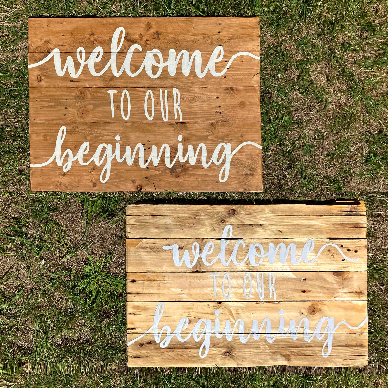 Rustic Wedding 'welcome' Sign Wedding Signage | Etsy UK