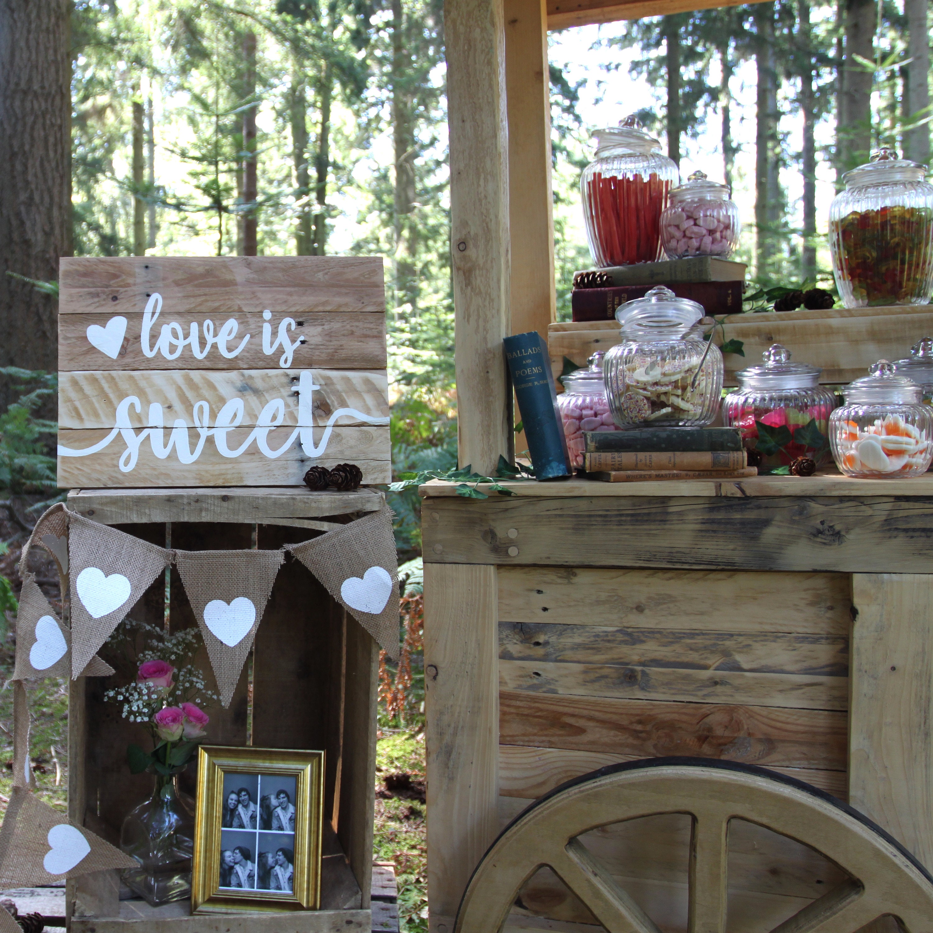 Sweet Table/cart Sign Handmade Rustic 'love is Sweet' - Etsy