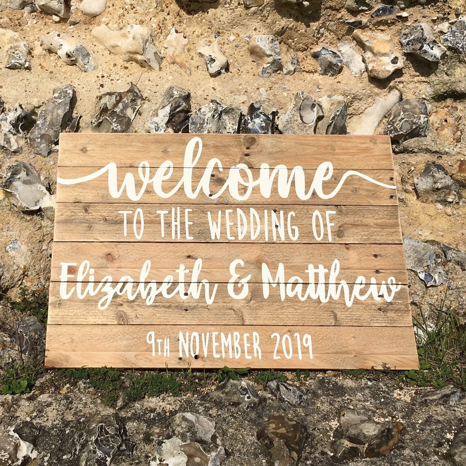 PERSONALISED Rustic Wedding 'welcome' Signs- Wedding Signage | Welcome ...