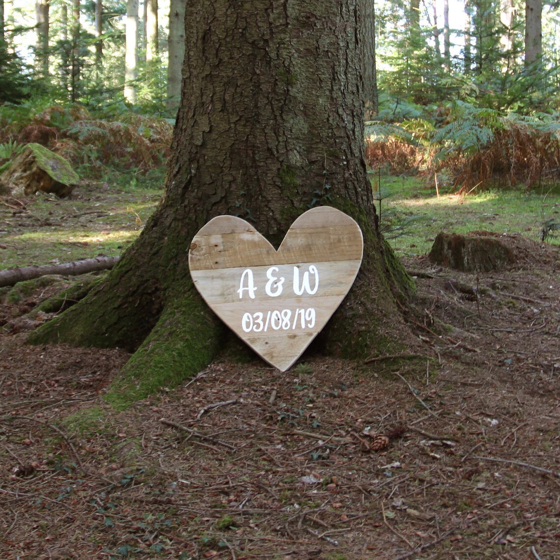 Love Heart Wedding Sign Handmade & CUSTOMISABLE Wedding - Etsy