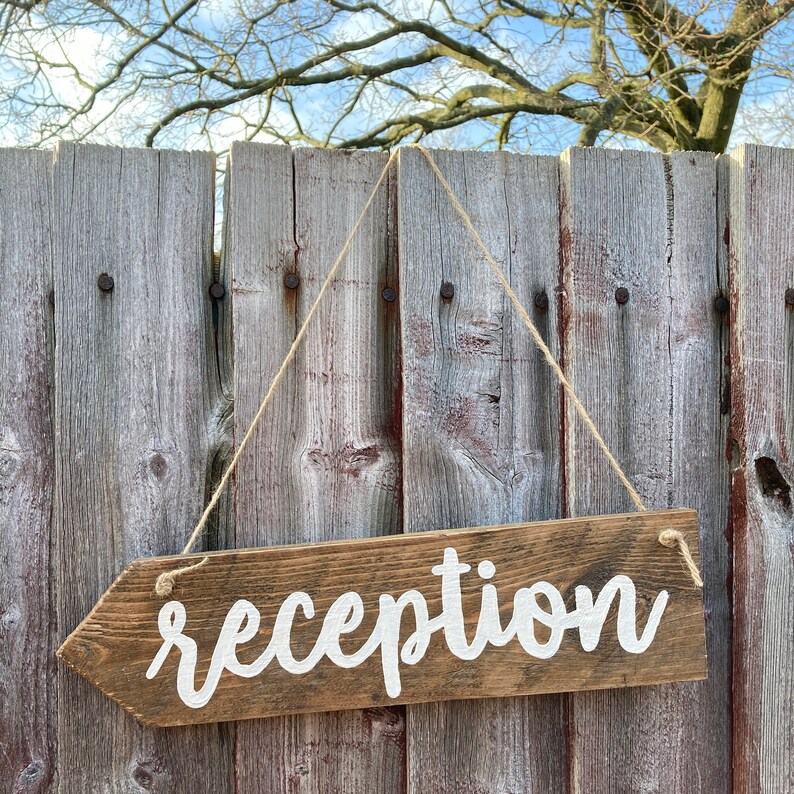 Rustic Hanging Directional Wedding Signs Direction Signs - Etsy UK